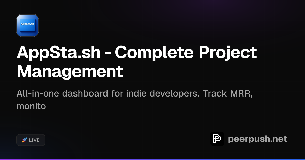 AppSta.sh - Complete Project Management - All-in-one dashboard for ...