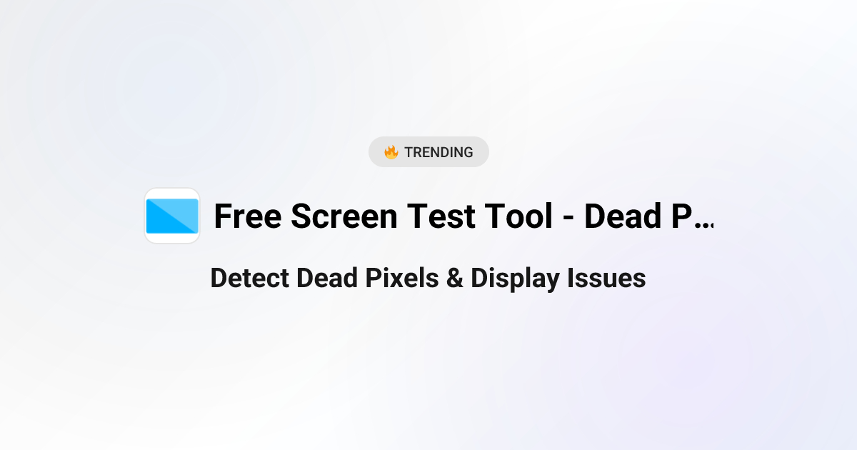 Free Screen Test Tool - Dead Pixel Check - Detect Dead Pixels & Display ...