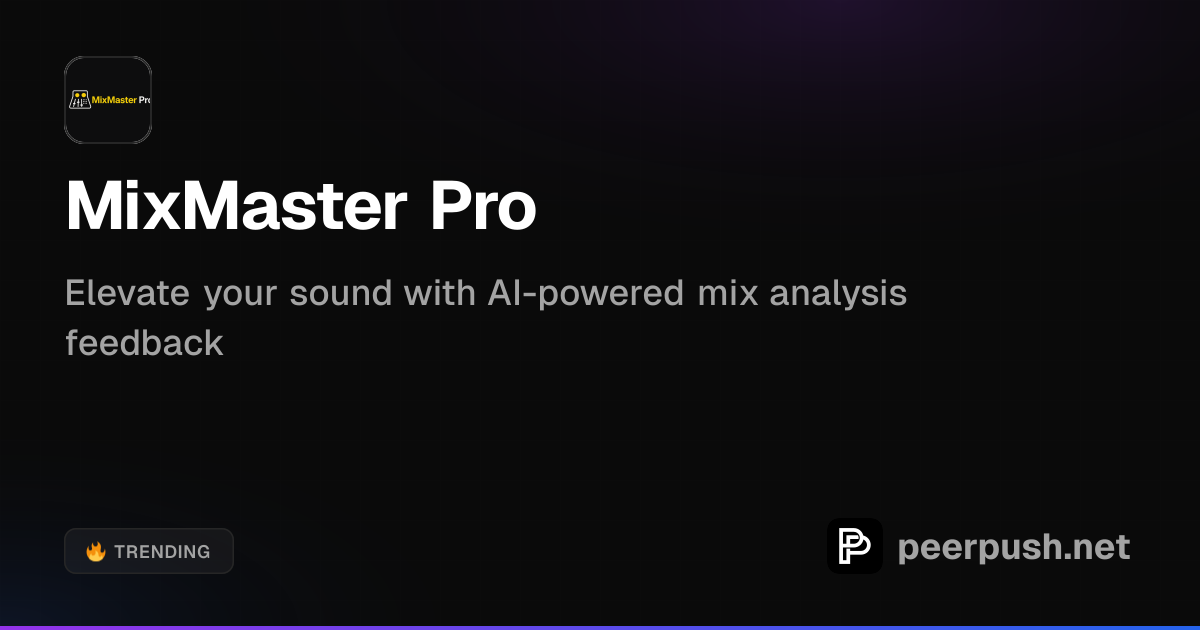 MixMaster Pro - Elevate your sound with AI-powered mix analysis ...