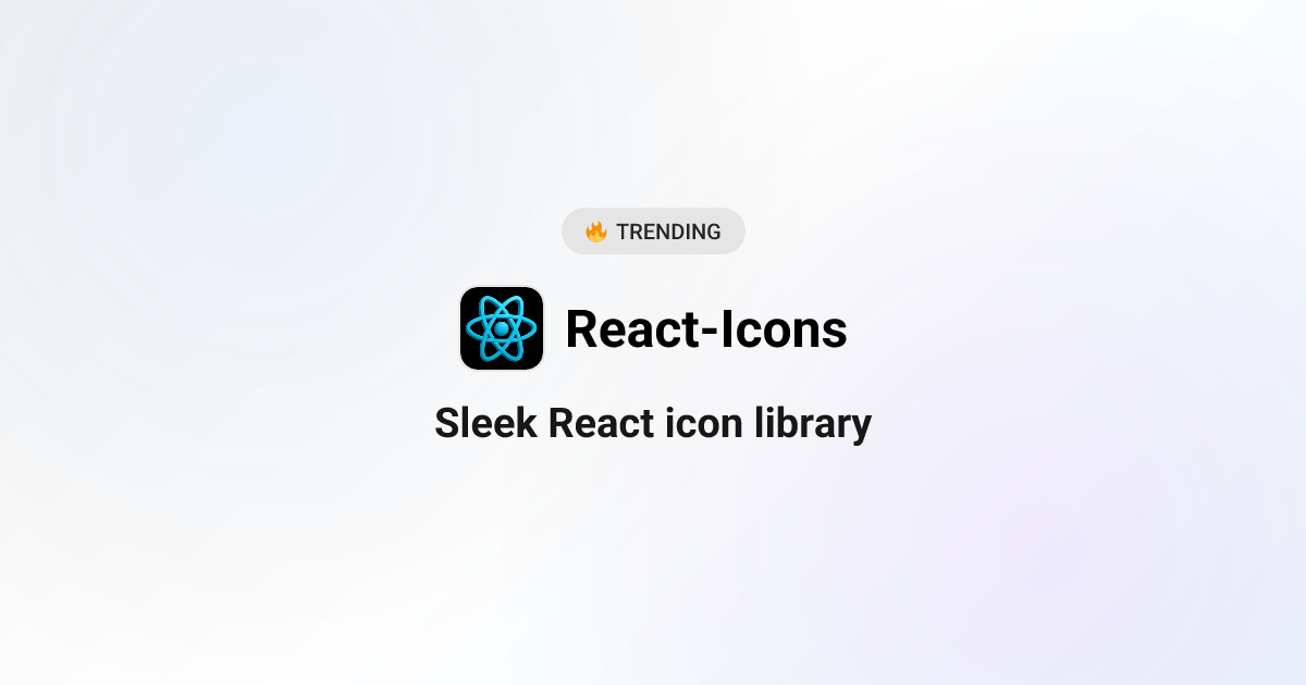 React-Icons - Sleek React icon library | PeerPush