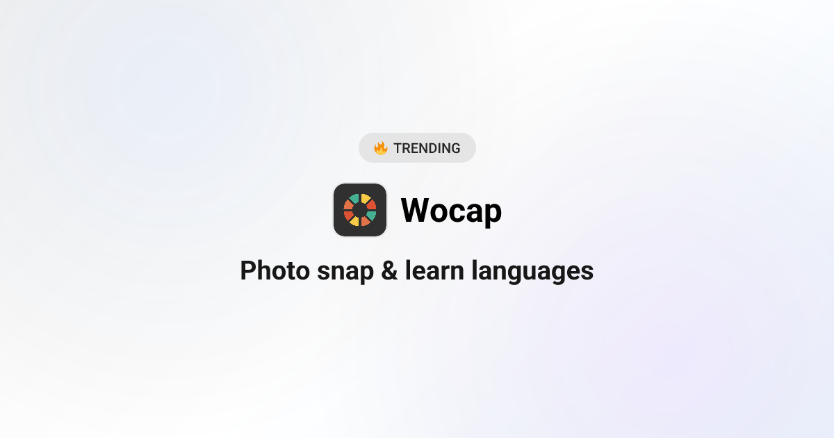 Wocap - Photo snap & learn languages | PeerPush